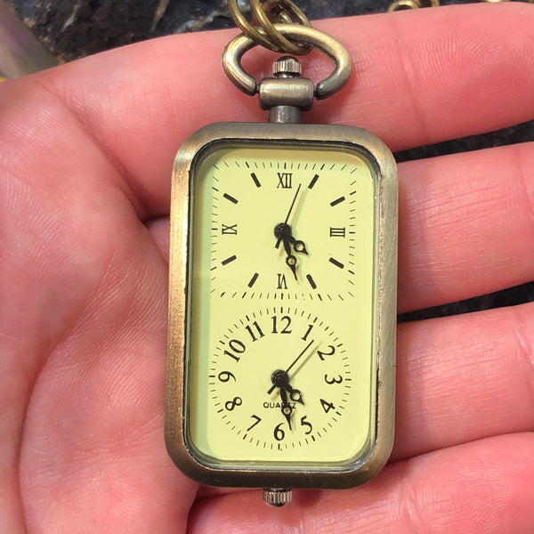 Dual Time Zone Pocket Watch - AlphaVariable
