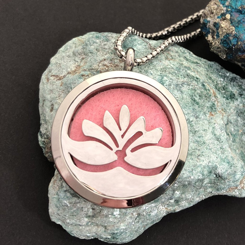 Lotus Flower Essential Oil Diffuser Necklace + FREE U.S. Shipping Codes - AlphaVariable