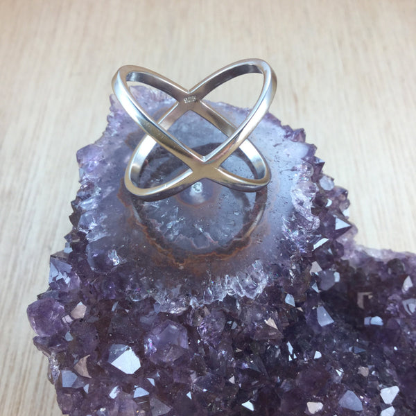 Sterling Silver X Ring by AlphaVariable