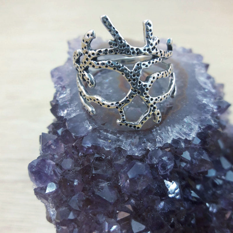 Sterling Silver Coral Reef Ring by AlphaVariable