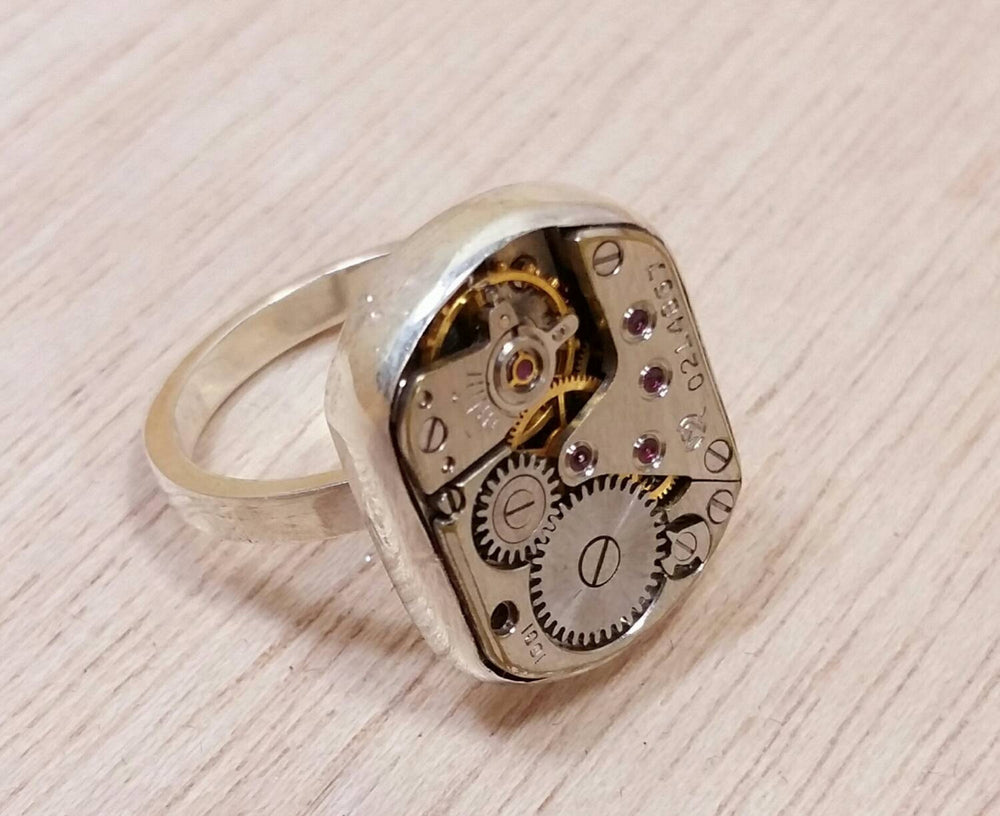 Steampunk Watch Movement Ring - AlphaVariable
