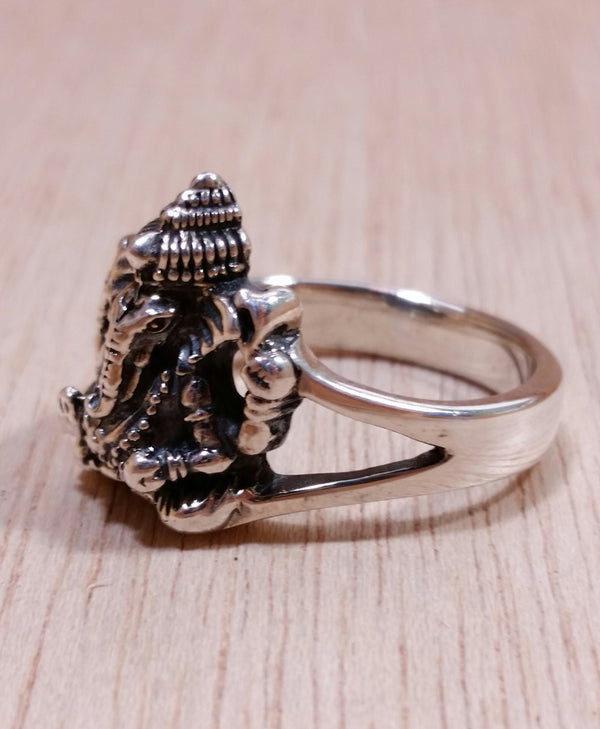 Sterling Silver Ganesha Ring by AlphaVariable
