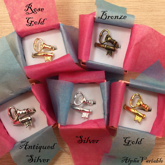 Skeleton Key Ring Steampunk Rings and Jewelry FREE Shipping - AlphaVariable