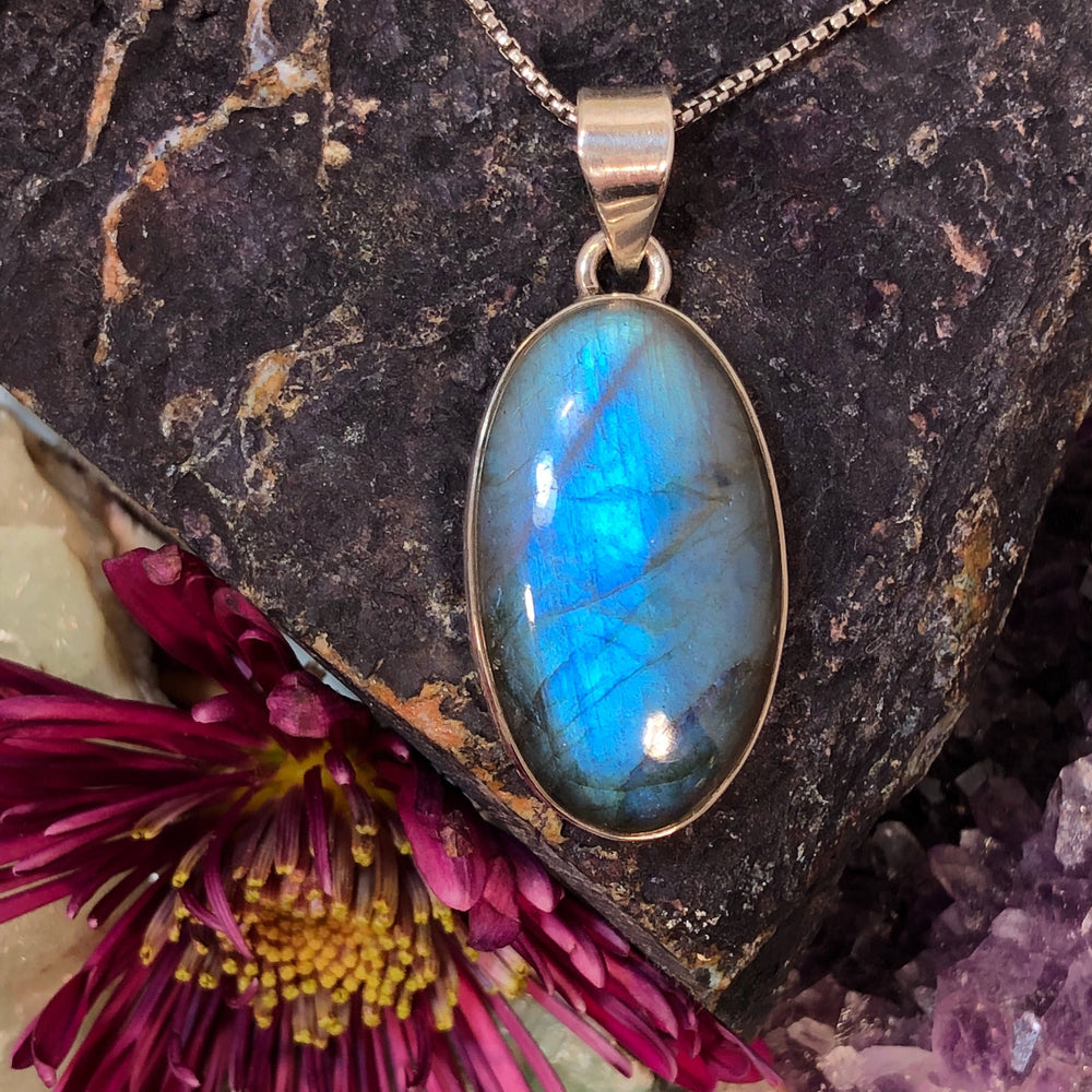 Labradorite Oval Necklace - AlphaVariable