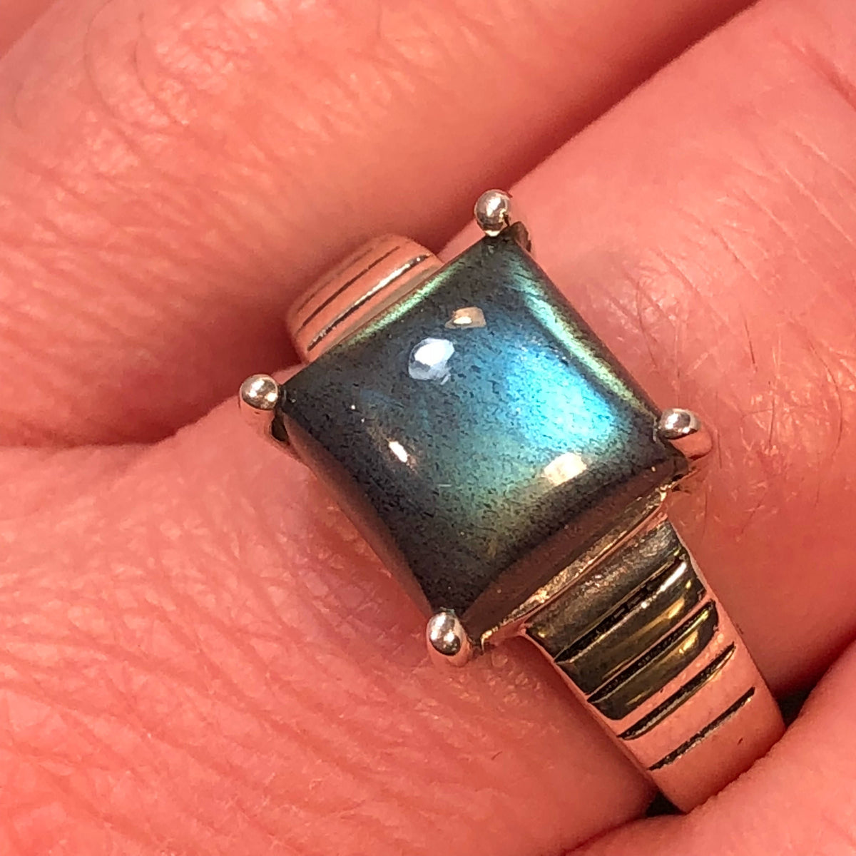 Labradorite Ring Sterling Silver Jewelry AlphaVariable