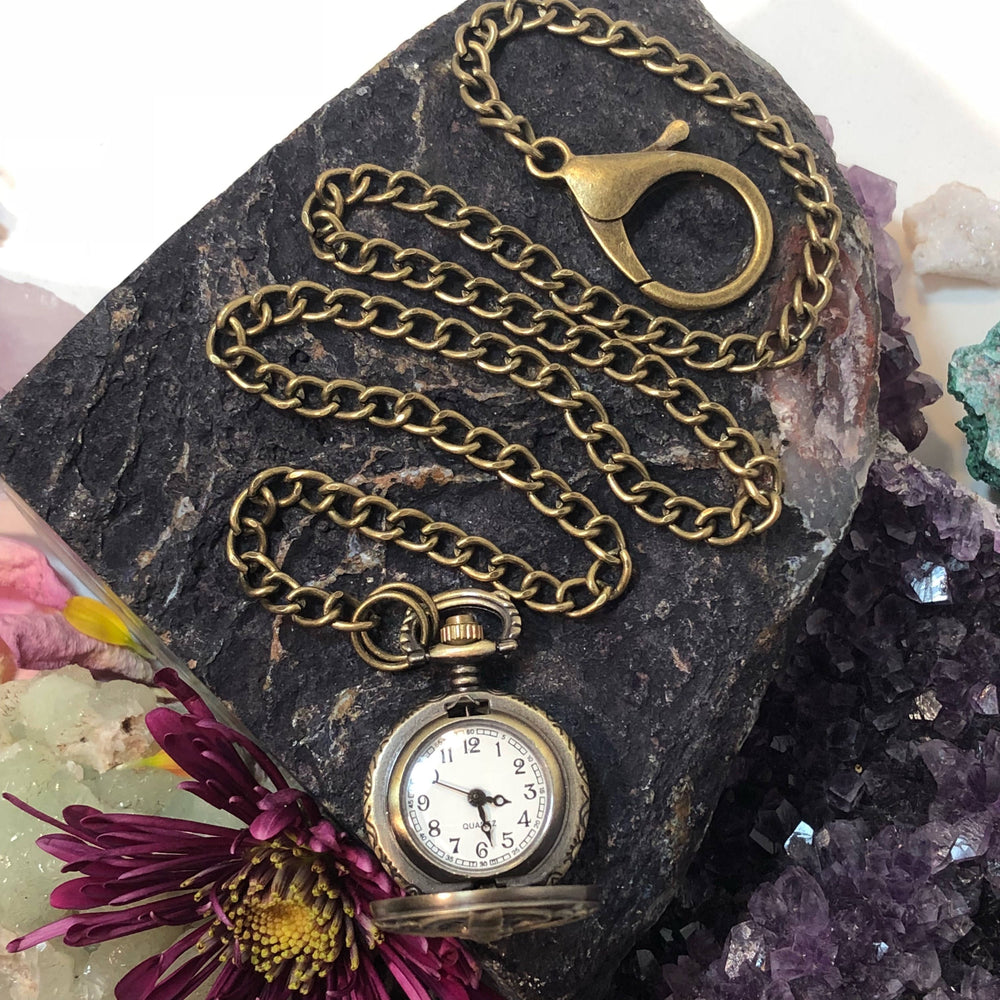 Rose Pocket Watch Steampunk PocketWatch Cosplay FREE Gift Box ...