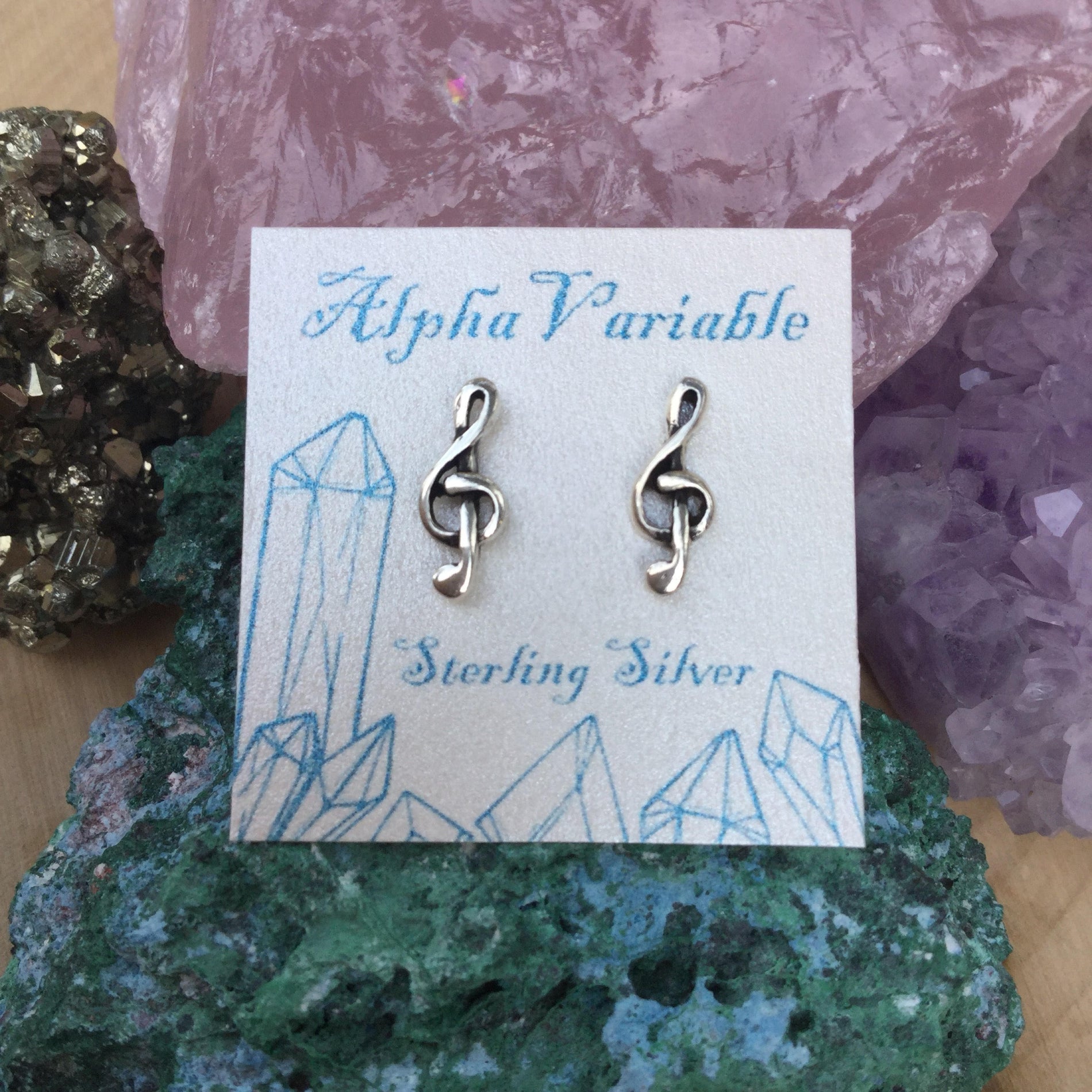 Treble Clef Earrings + Sterling Silver Jewelry + Free U.S. Shipping ...